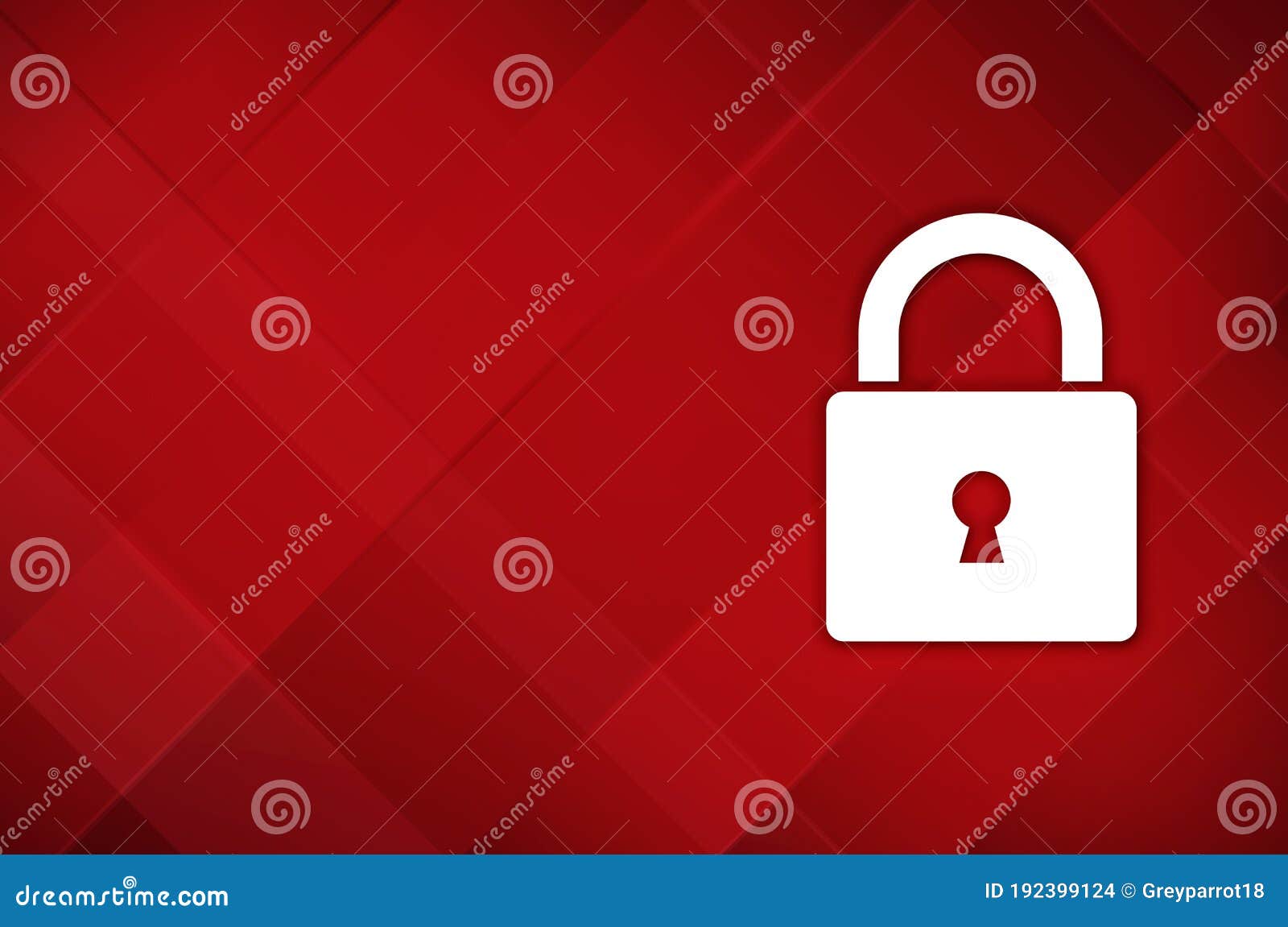 Padlock Close Icon Modern Layout Design Abstract Red Background ...
