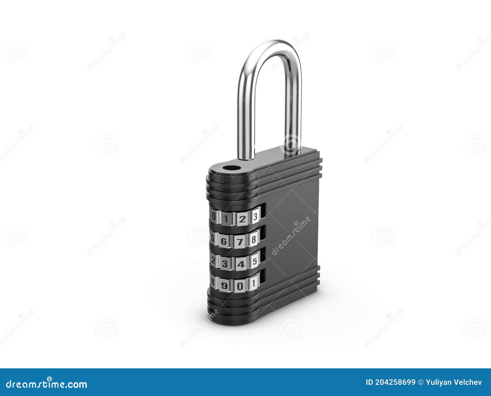 Padlock combination lock stock illustration. Illustration of lock ...