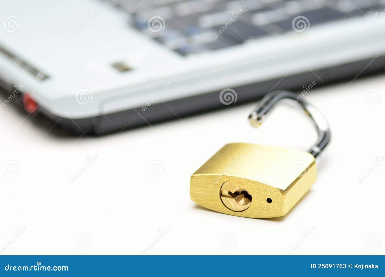 Padlock and Computer. stock image. Image of padlock, risk - 25091763