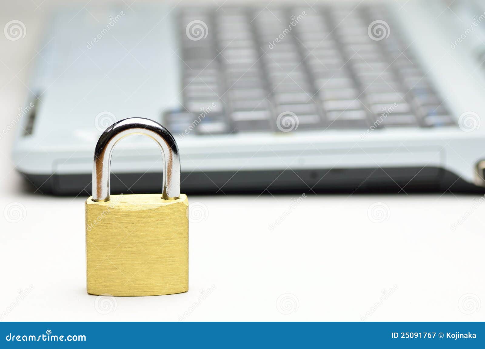 Padlock and Computer. stock image. Image of peace, computer - 25091767