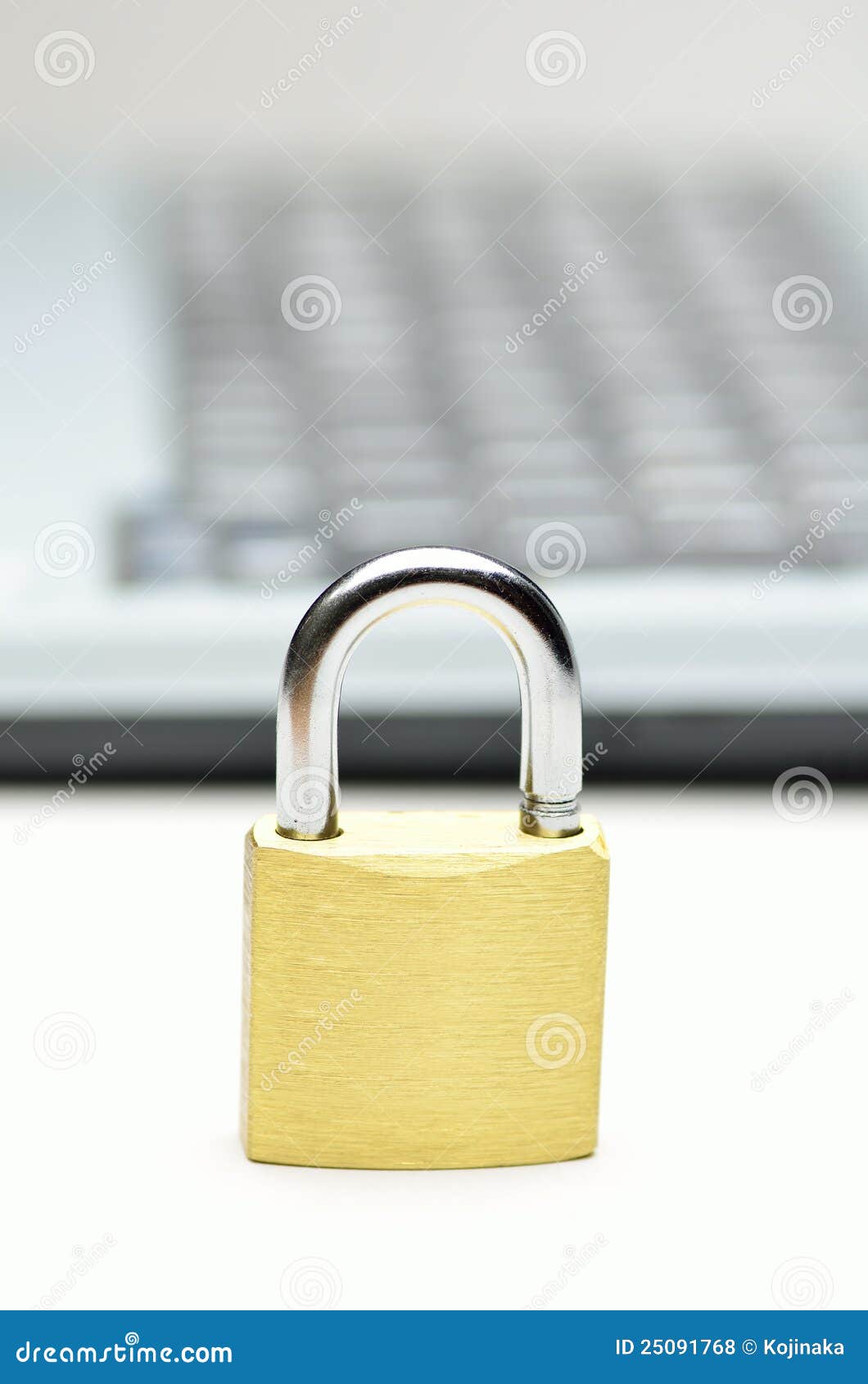 Padlock and Computer. stock photo. Image of social, locking - 25091768