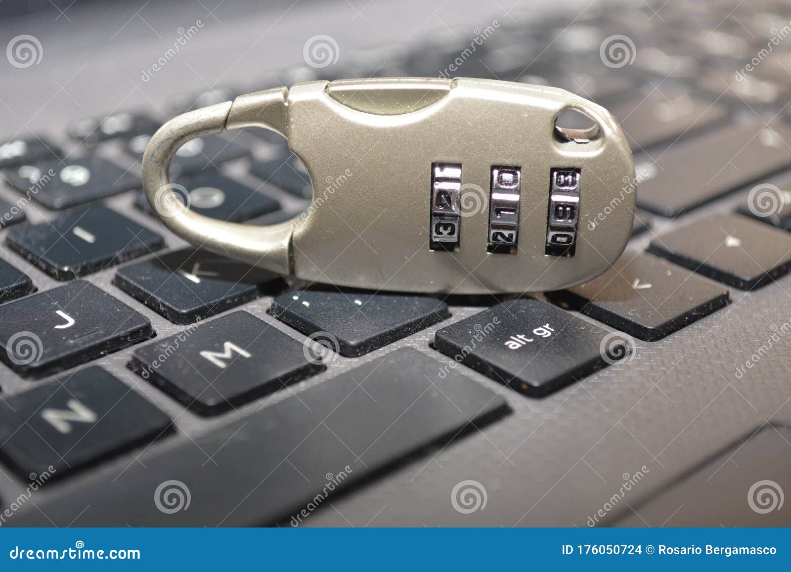 Padlock on the Computer Block Concept Stock Photo - Image of text, padlock: 176050724