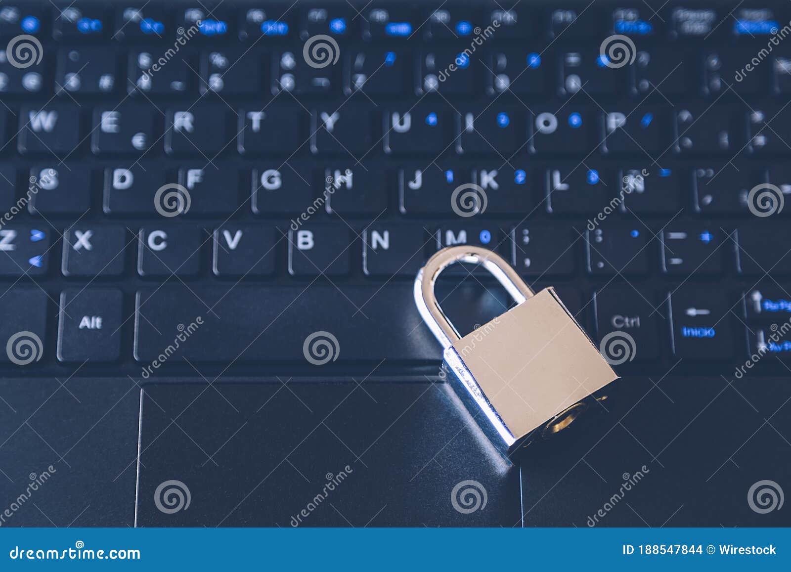 Padlock on a Computer Keyboard - Cybersecurity Concept Stock Photo ...