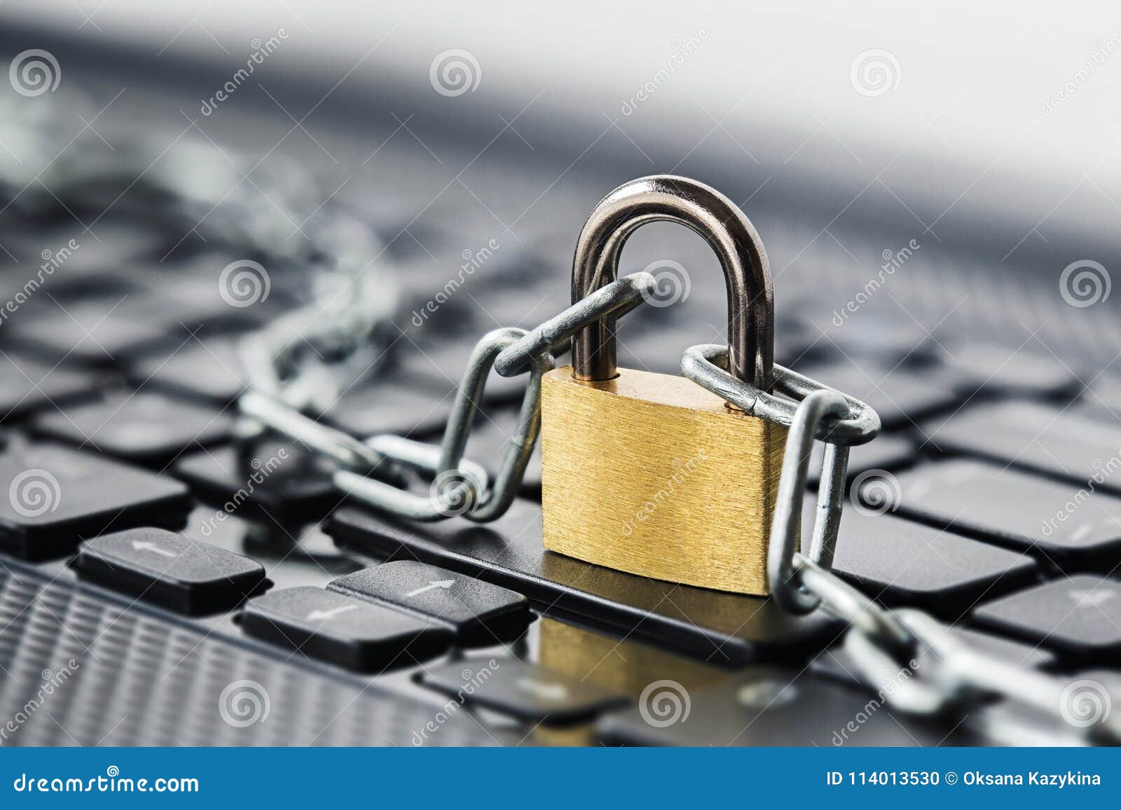 Padlock on Computer Keyboard. Network Security, Data Security and ...