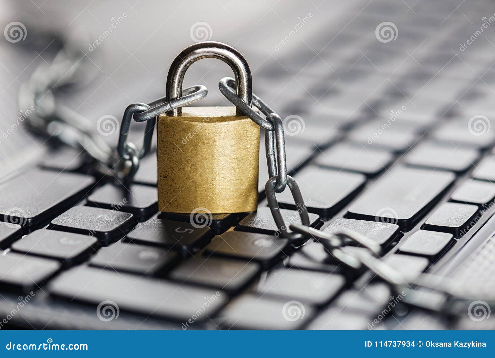 Padlock on Computer Keyboard. Network Security, Data Security and ...