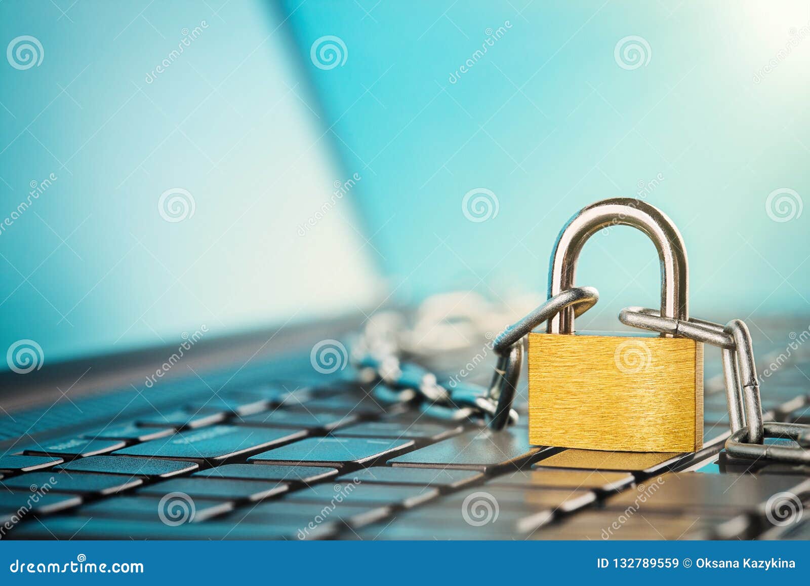 Padlock on Computer Keyboard. Network Security, Data Security and ...