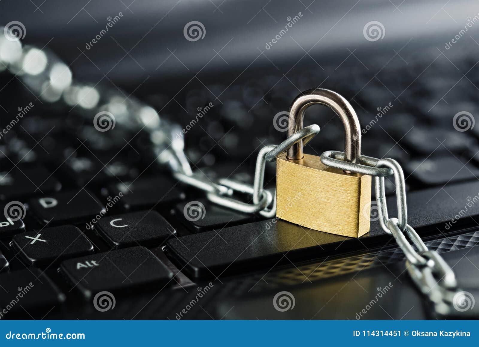 Padlock on Computer Keyboard. Network Security, Data Security and ...