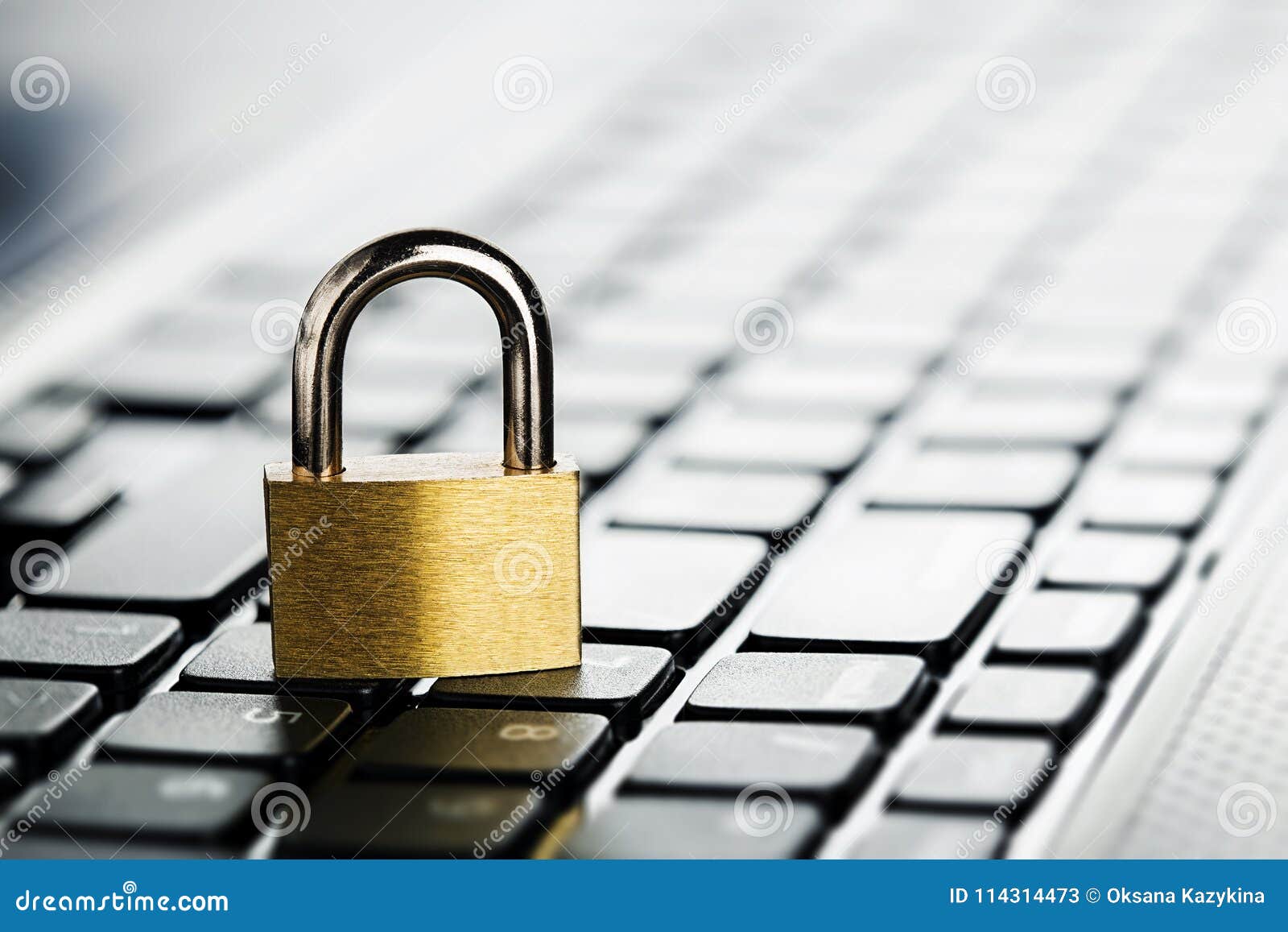 Padlock on Computer Keyboard. Network Security, Data Security and ...