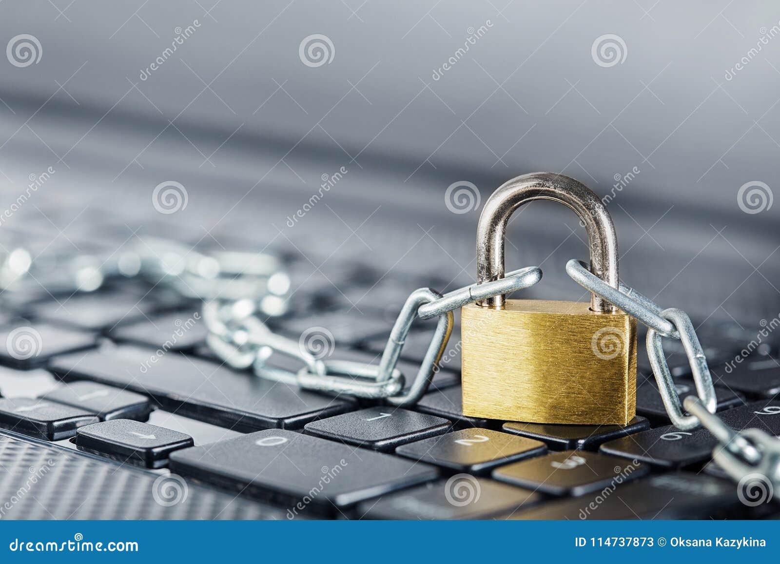 Padlock on Computer Keyboard. Network Security, Data Security and ...