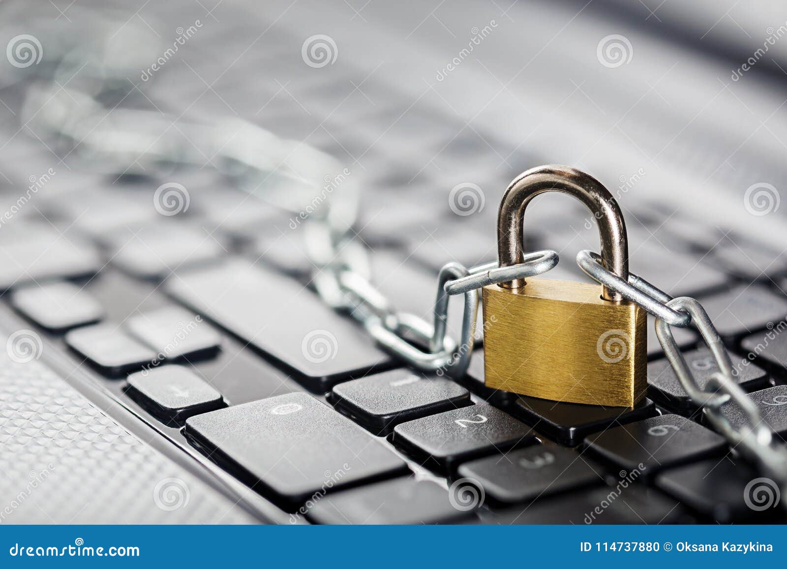 Padlock on Computer Keyboard. Network Security, Data Security and ...