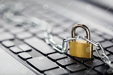 Padlock on Computer Keyboard. Network Security, Data Security and ...
