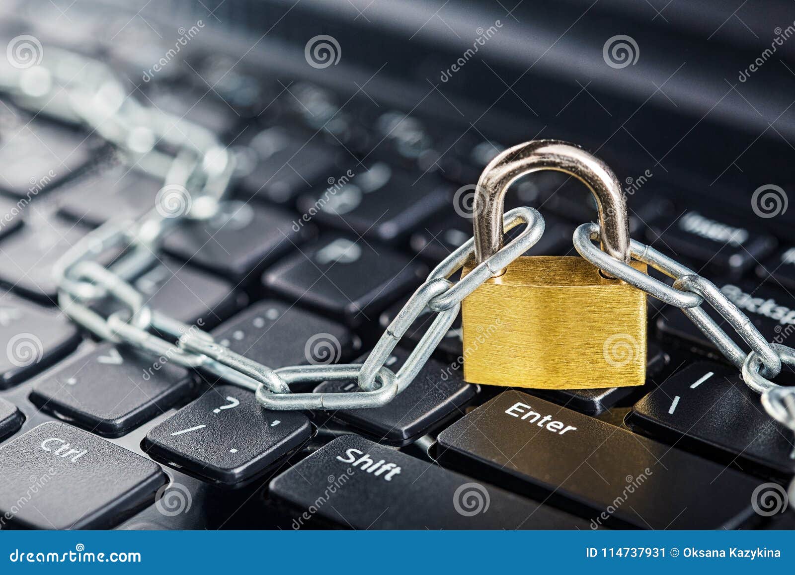 Padlock on Computer Keyboard. Network Security, Data Security and ...