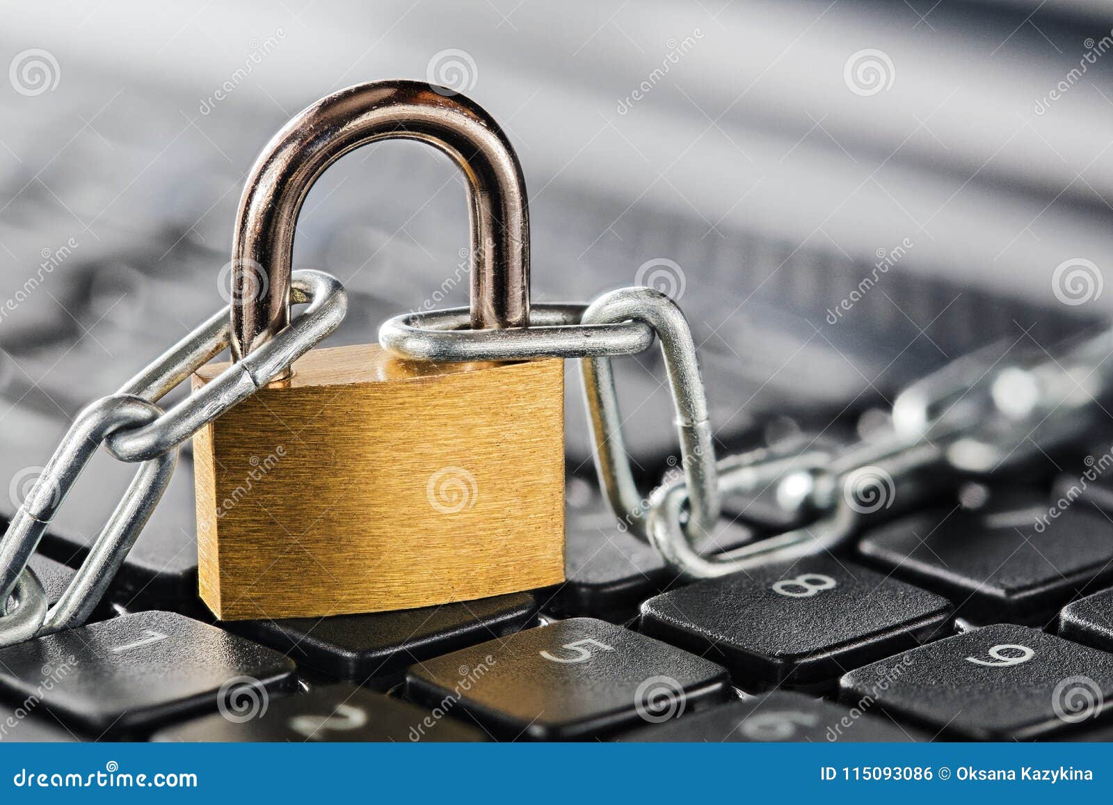 Padlock on Computer Keyboard. Network Security, Data Security and ...