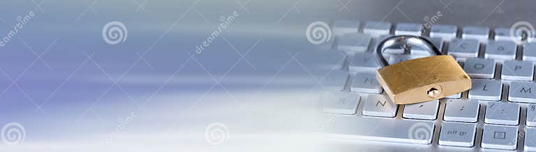 Concept of it Security; Panoramic Banner Stock Photo - Image of ...