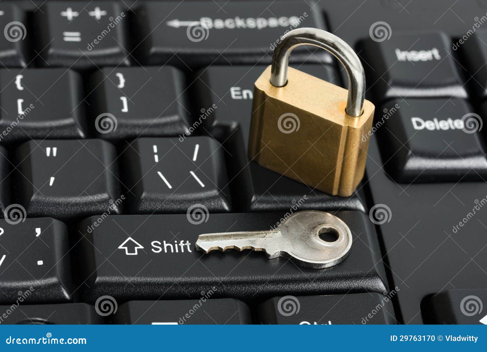 Computer Keyboard Safety Concept Stock Photo - Image of business ...