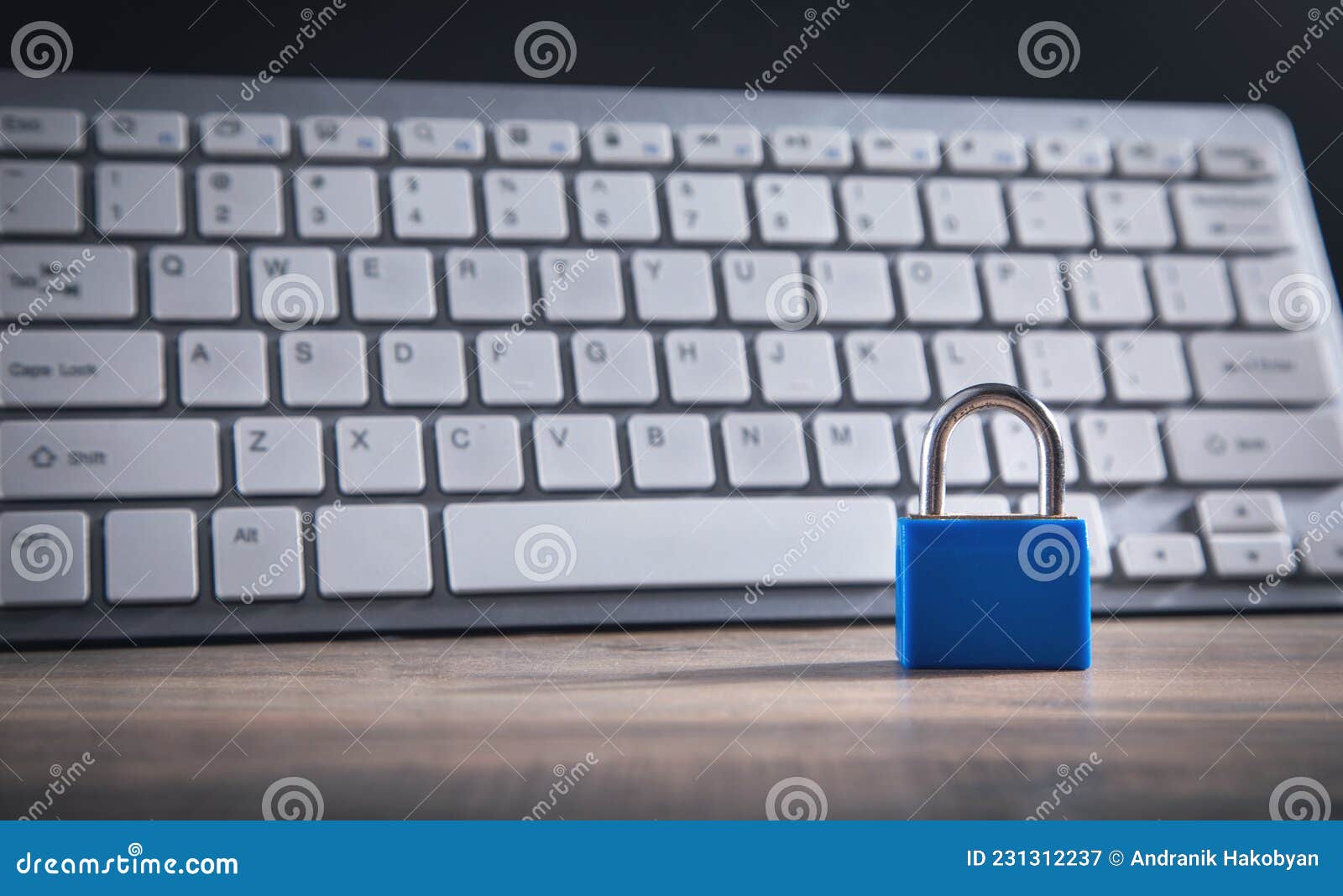 Padlock and Computer Keyboard. Security Stock Image - Image of banking ...