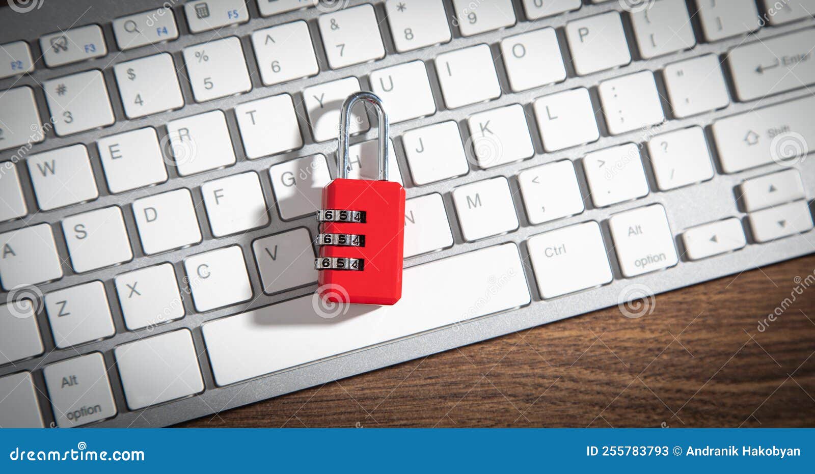 Padlock and Computer Keyboard. Security Stock Image - Image of keyboard ...