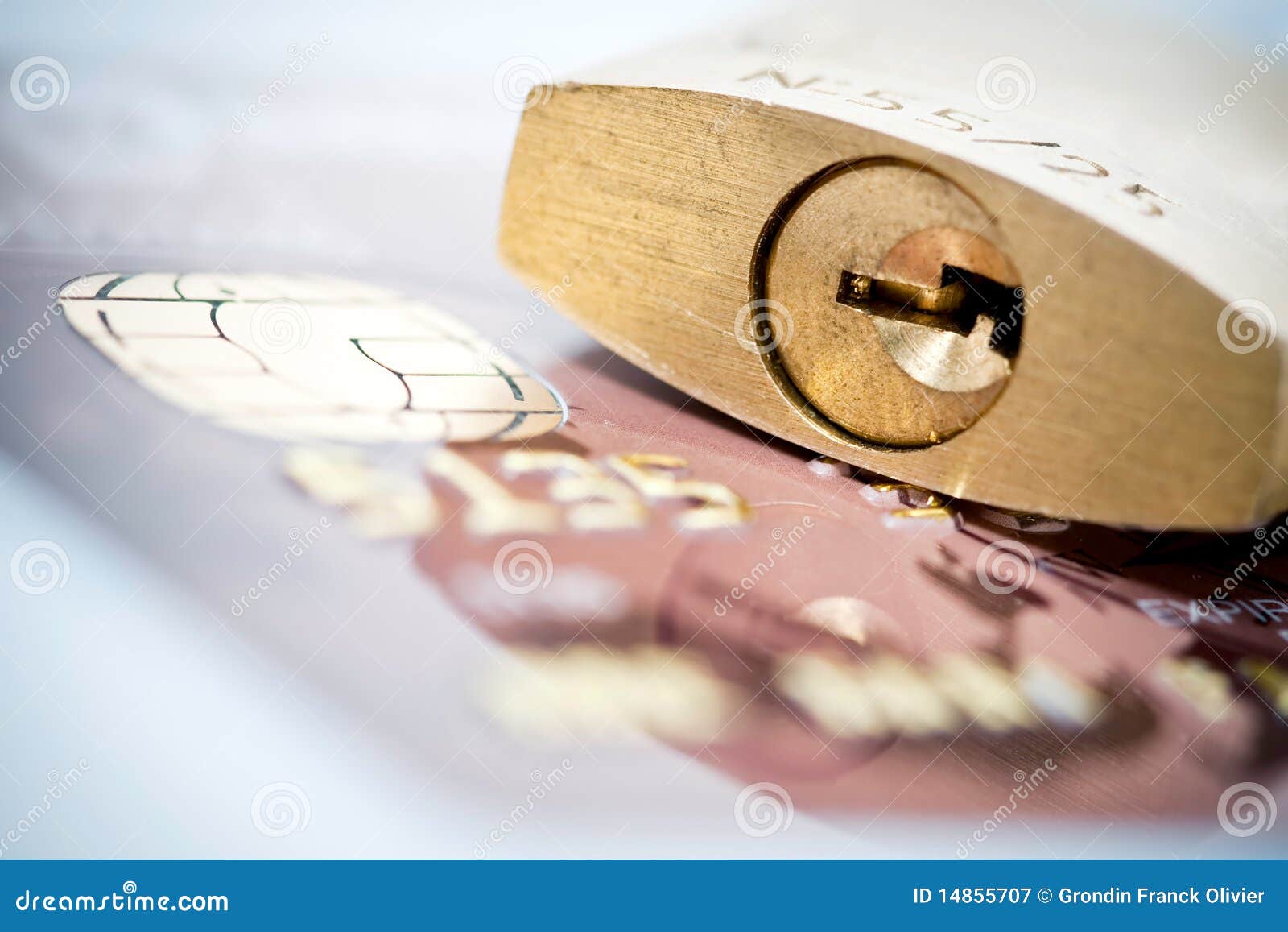 Padlock and credit card stock image. Image of lock, banking - 14855707