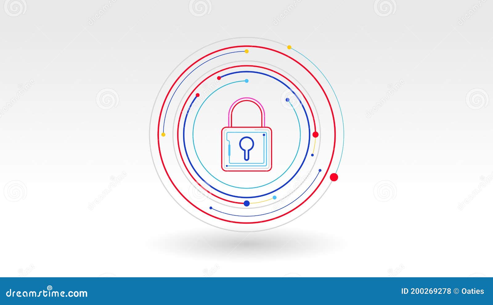 Padlock Digital Tech Logo Icon Security Background Stock Vector ...