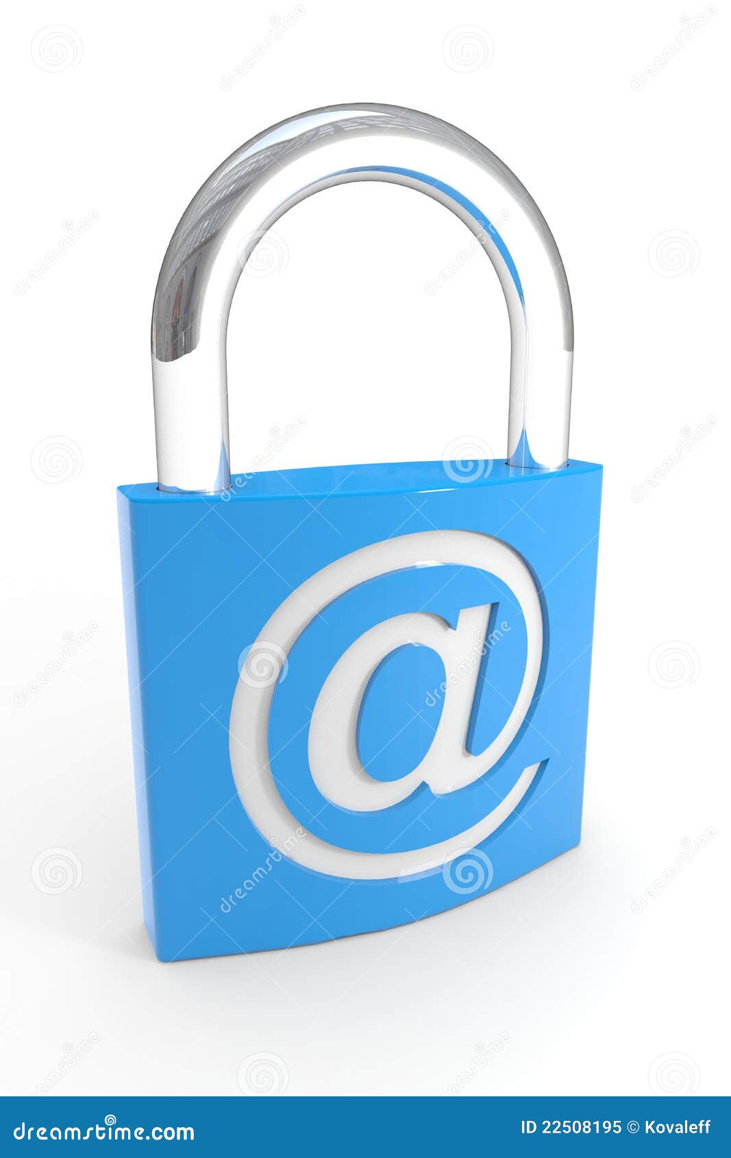 Padlock with E-MAIL Symbol. Internet Safety Stock Illustration ...
