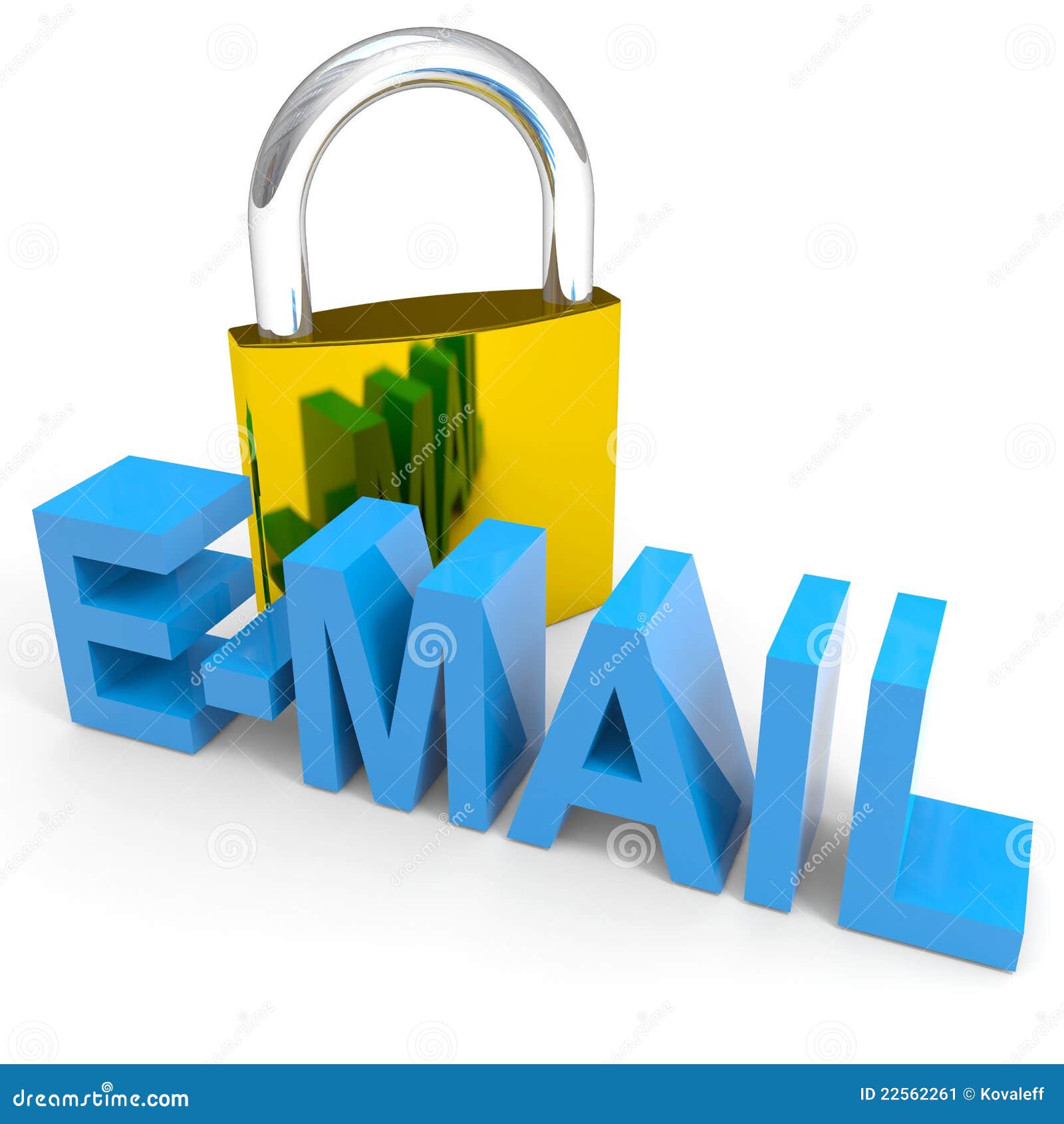 Padlock and E-MAIL Word. Internet Safety Concept Stock Illustration ...