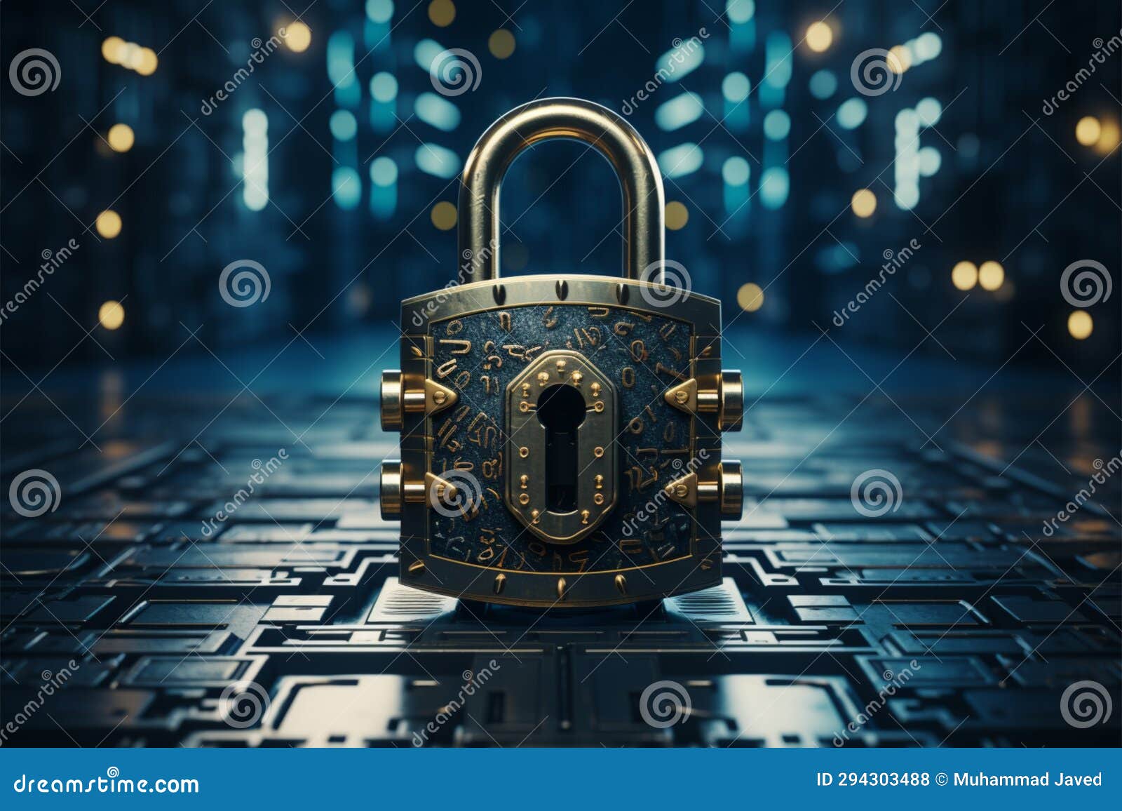 A Padlock Emblem Signifies the Safety of this Building Stock ...