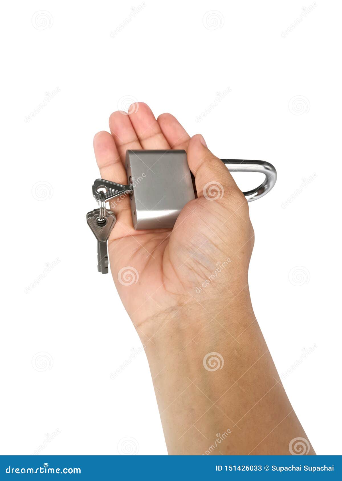 Padlock in hands isolated editorial stock photo. Image of hand - 151426033