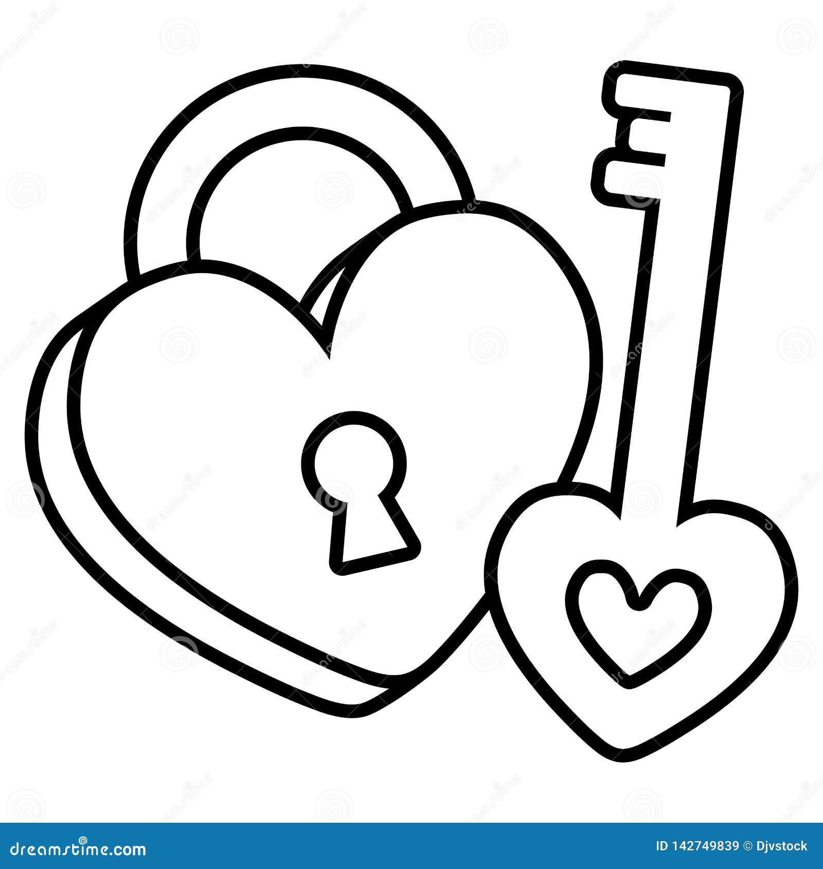 Padlock with Heart Love Icon Stock Vector - Illustration of shape ...