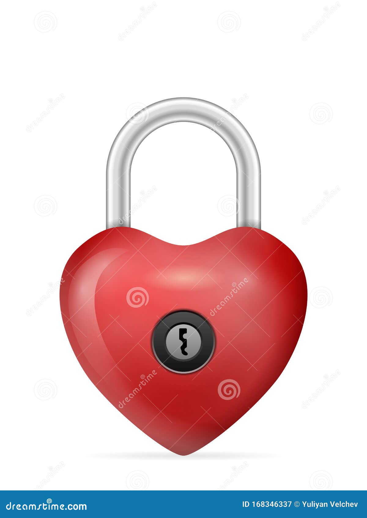 Padlock heart stock vector. Illustration of shape, element - 168346337