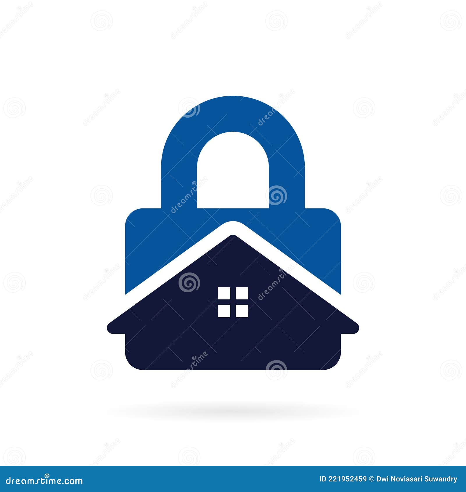 Padlock House Logo with Bold Concept Stock Vector - Illustration of ...