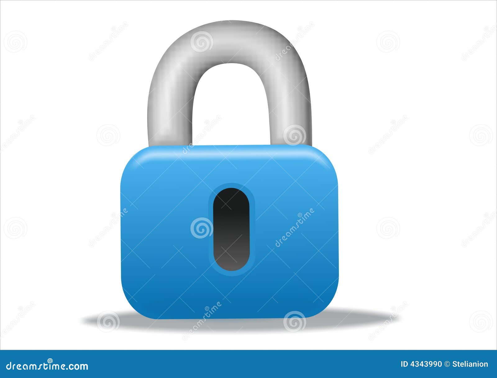 Padlock icon stock illustration. Illustration of metal - 4343990