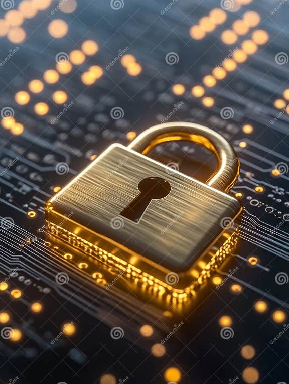 A Padlock Icon Amidst Floating Binary Code, Representing Multiple Layers of Digital Security and ...