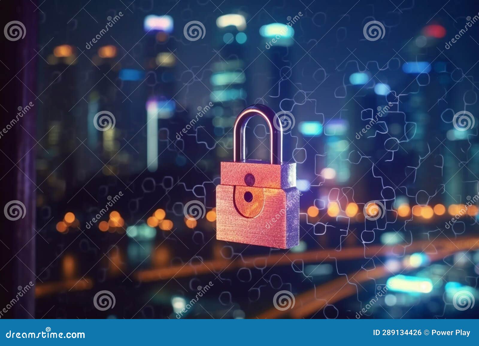 Blurred Cyber Symbols In Violet Cosmos Stock Illustration ...