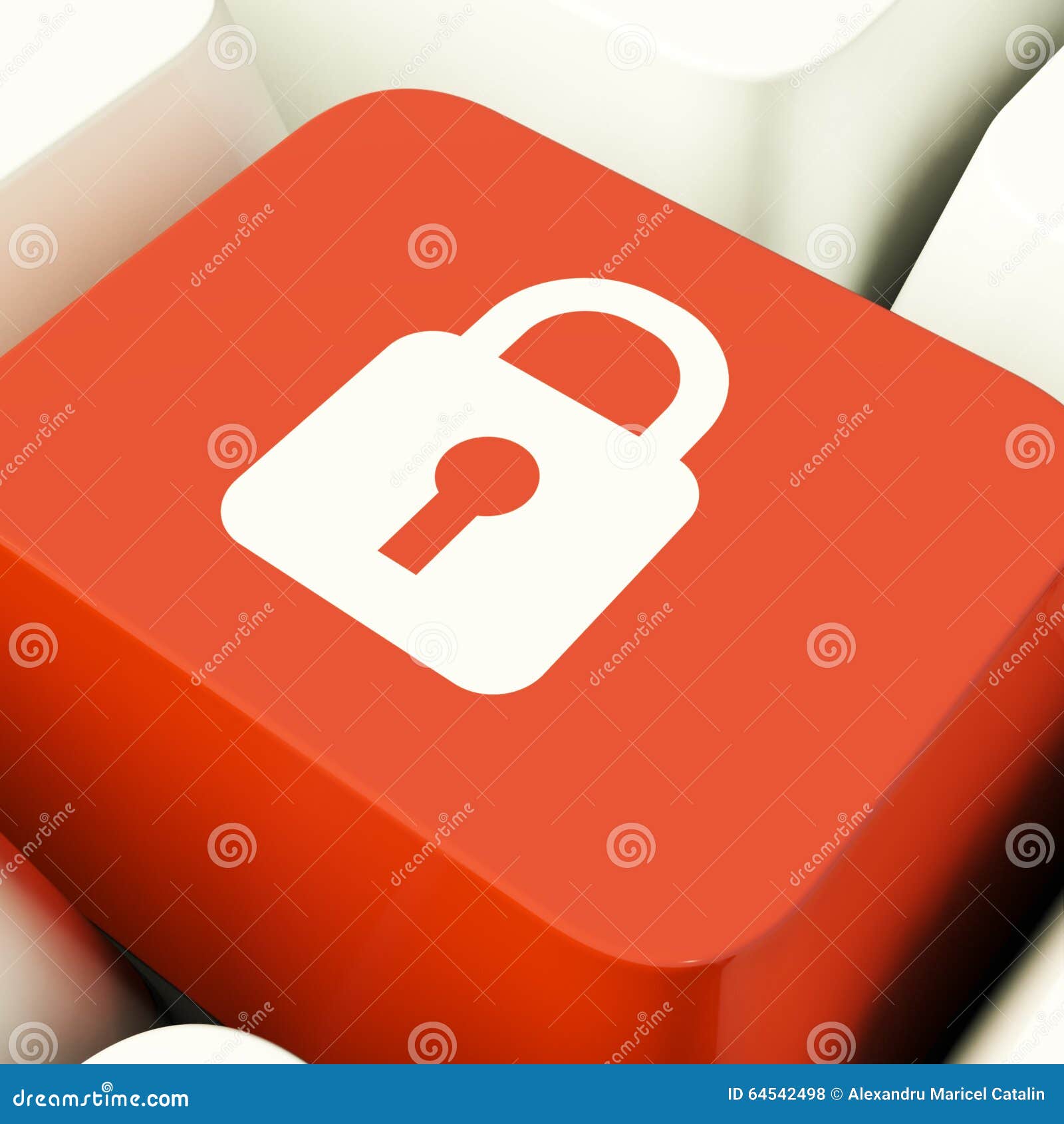 Padlock Icon Computer Key Showing Safety Security and Protected Stock ...