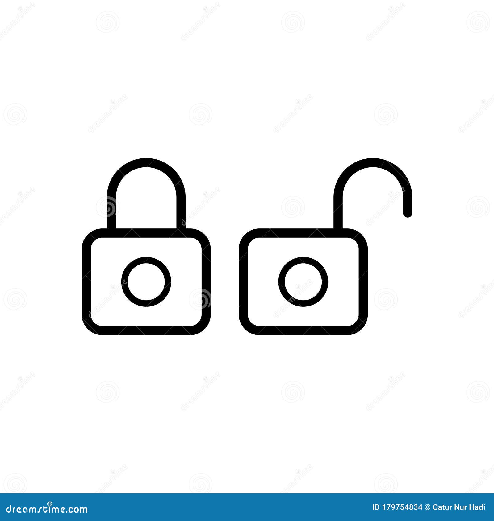 Padlock Icon Flat Vector Template Design Trendy Stock Vector ...