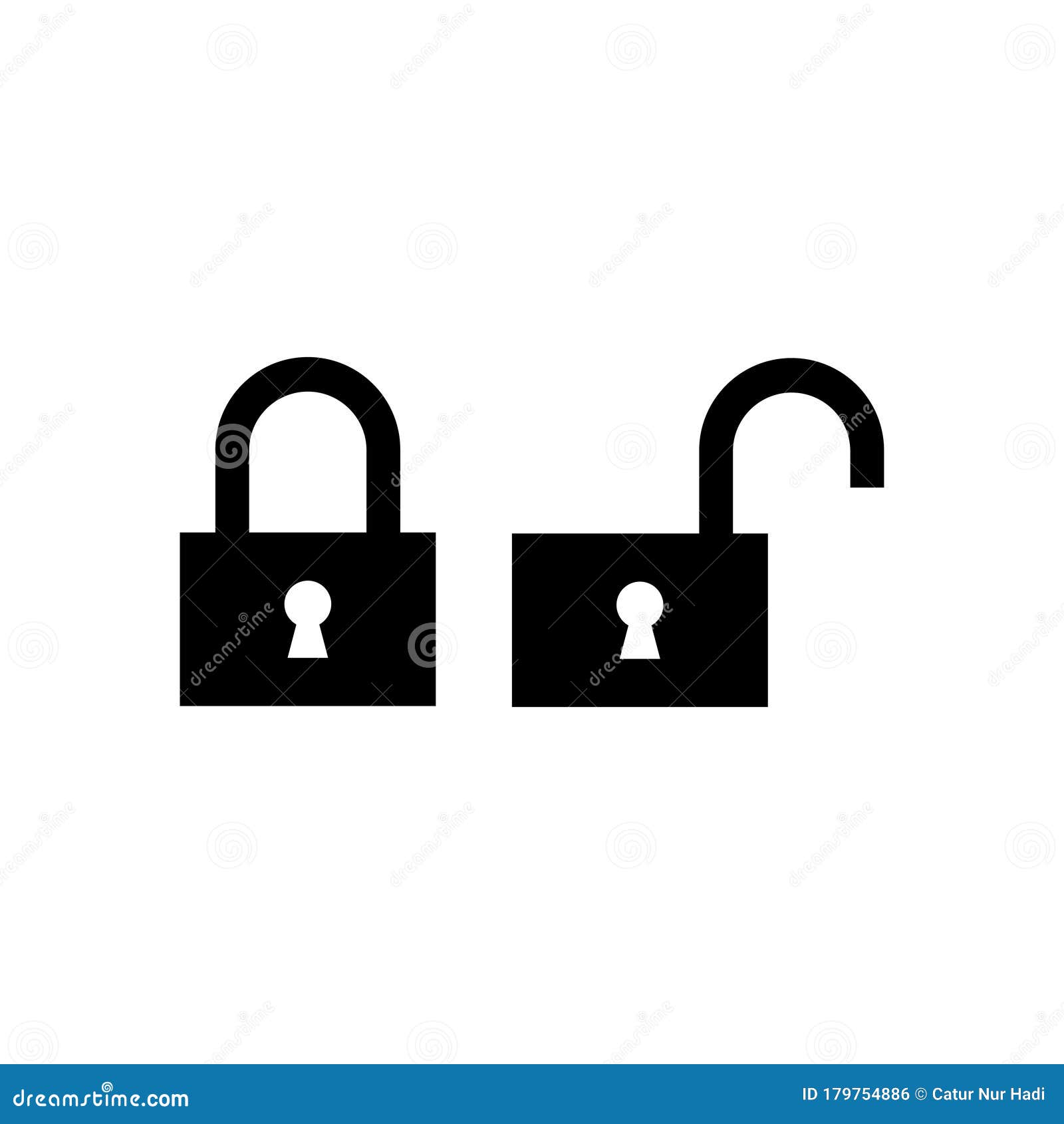 Padlock Icon Flat Vector Template Design Trendy Stock Vector ...
