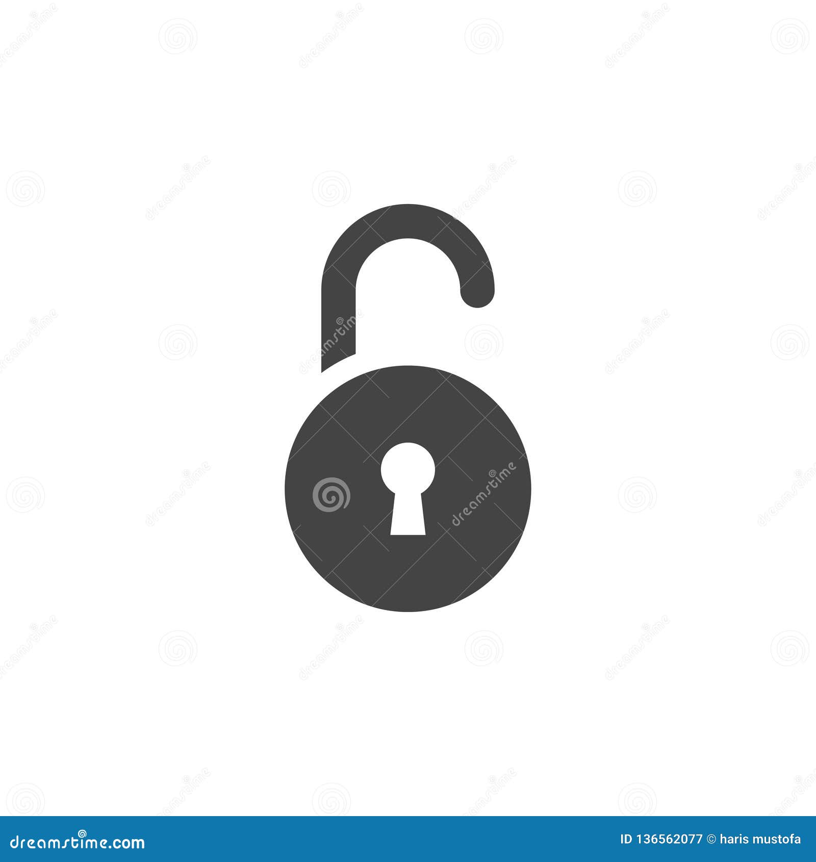 Padlock Icon Graphic Design Template Vector Stock Vector - Illustration ...