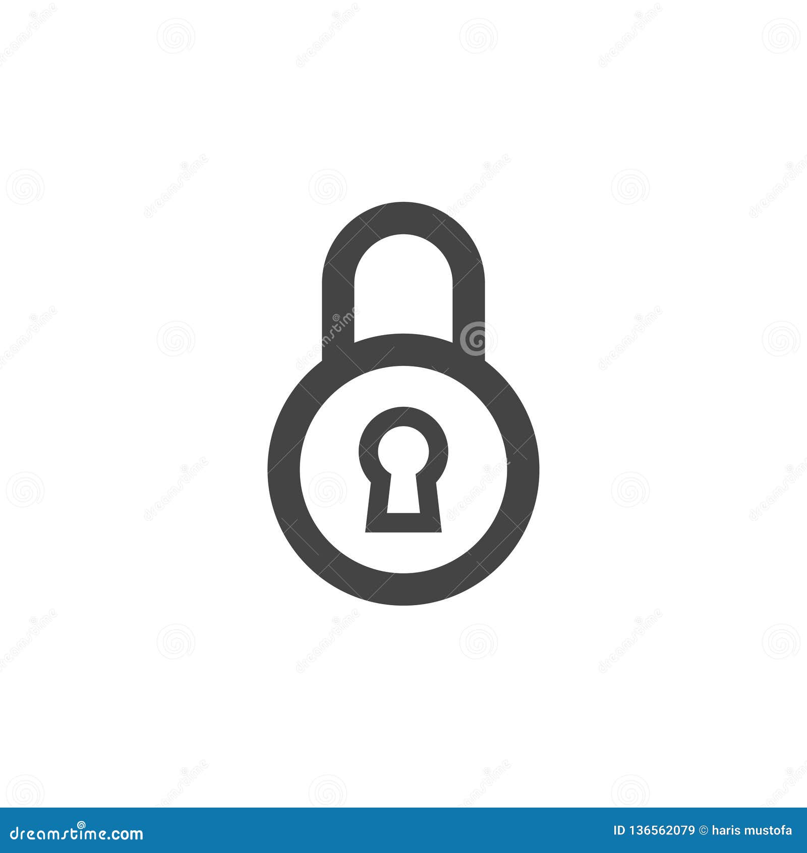Padlock Icon Graphic Design Template Vector Stock Vector - Illustration ...