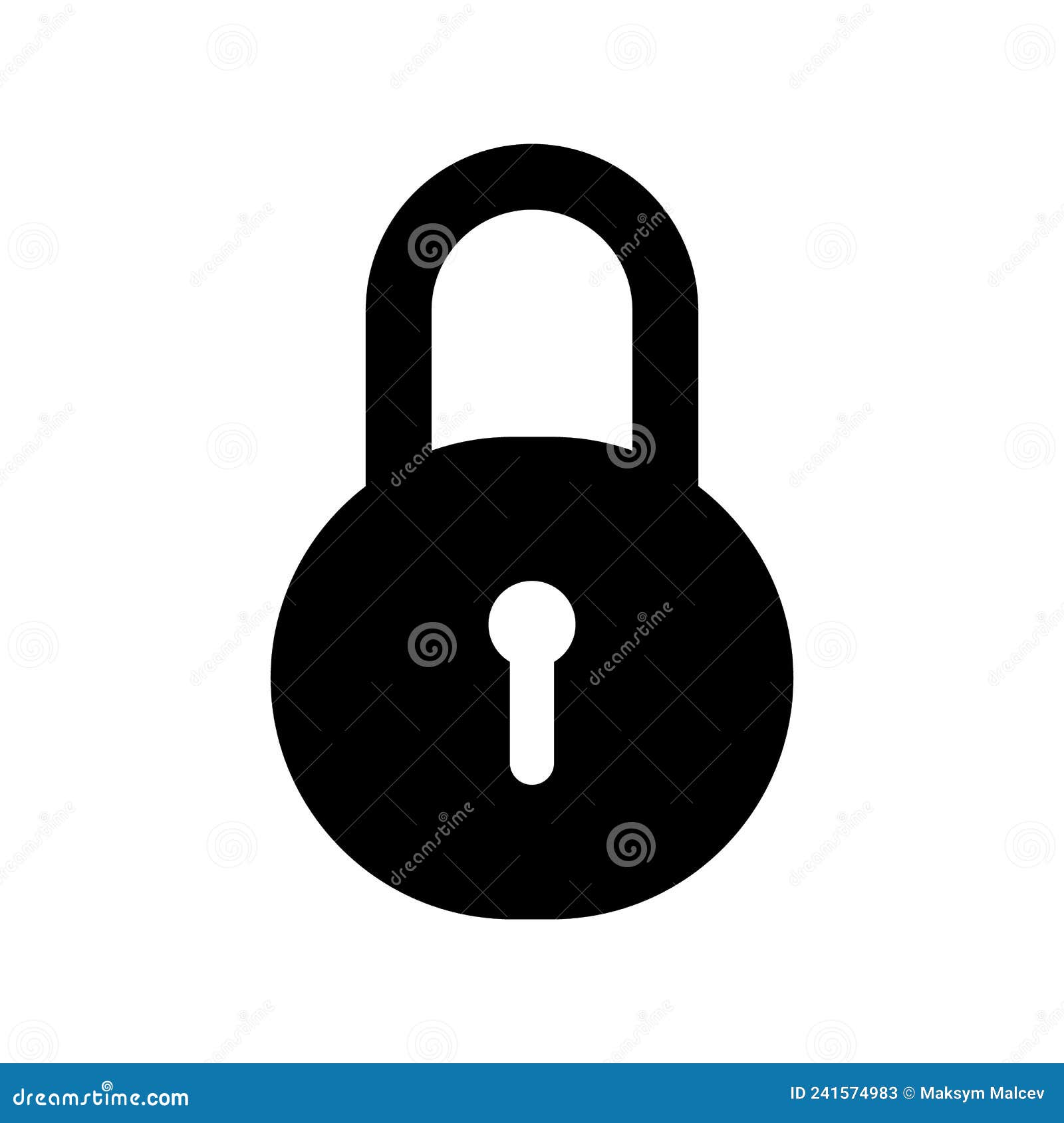 Padlock Icon. Lock Black Icon. Security Symbol. Vector Illustration ...