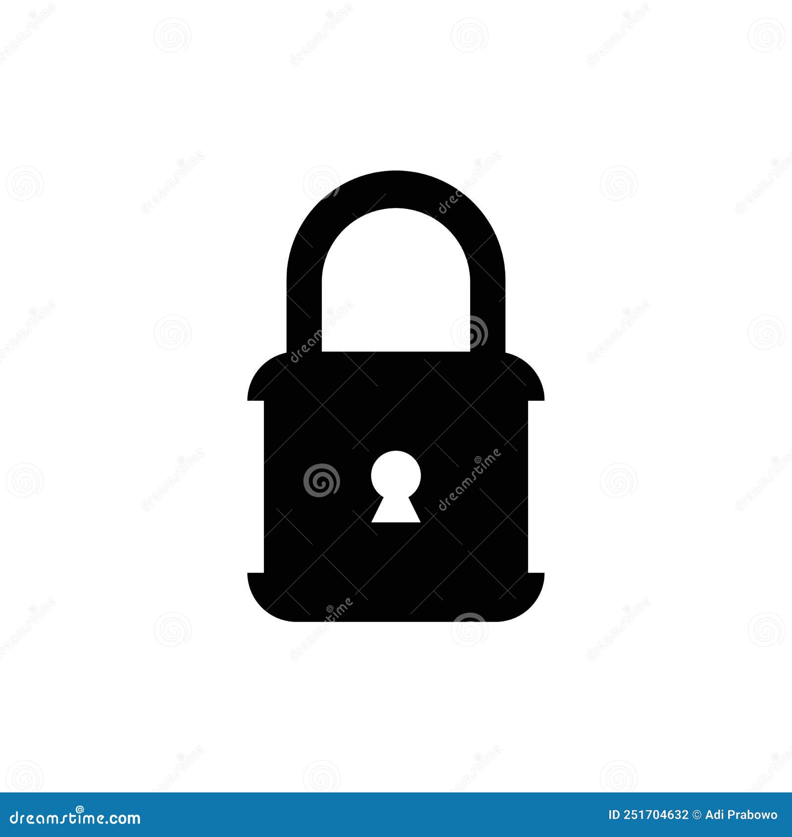 Padlock Icon Logo Vector Design Stock Vector - Illustration of internet ...