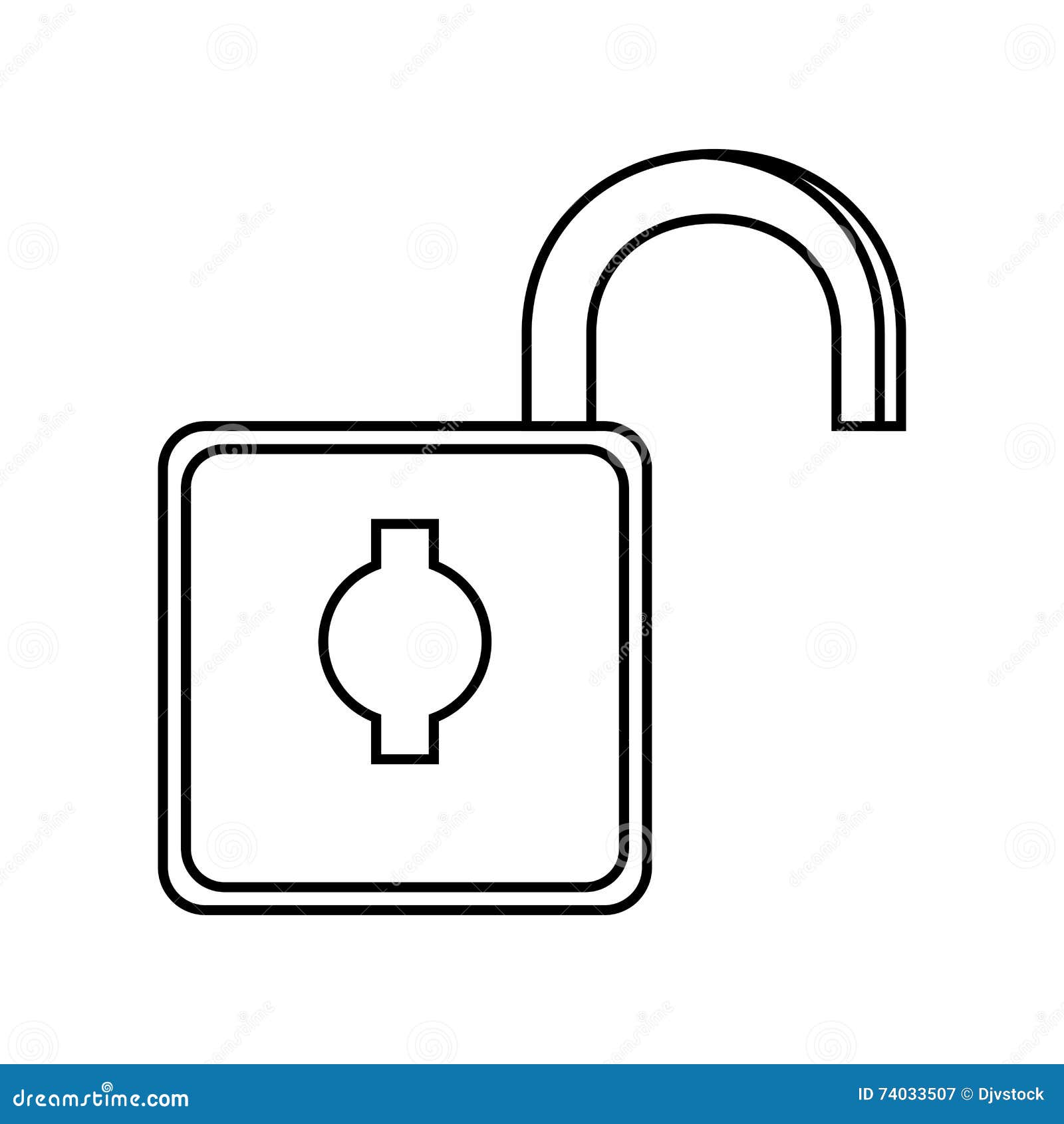 Padlock Icon. Security Design. Vector Graphic Stock Illustration ...