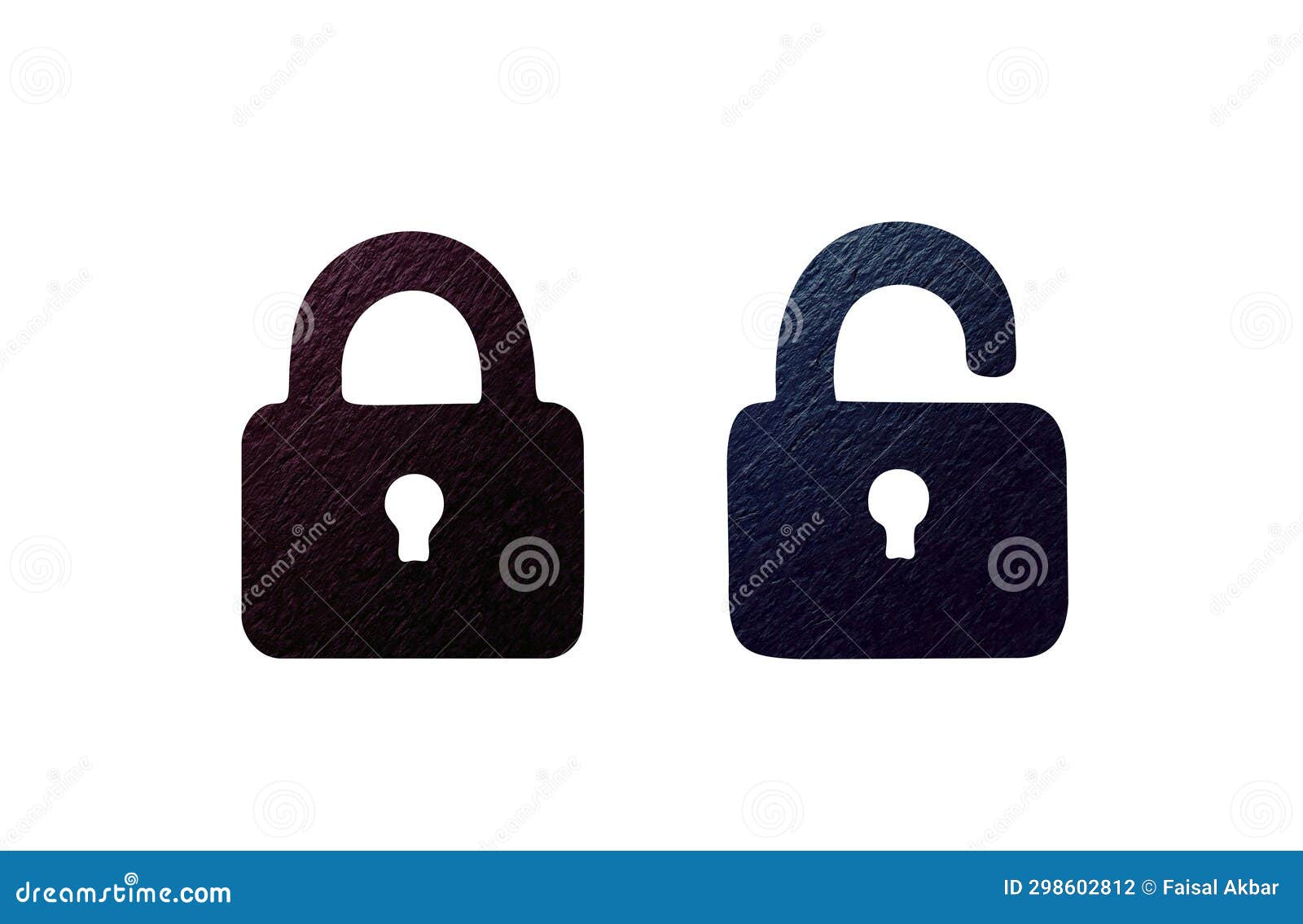 Padlock Icon Symbol with Texture Stock Photo - Illustration of concept ...