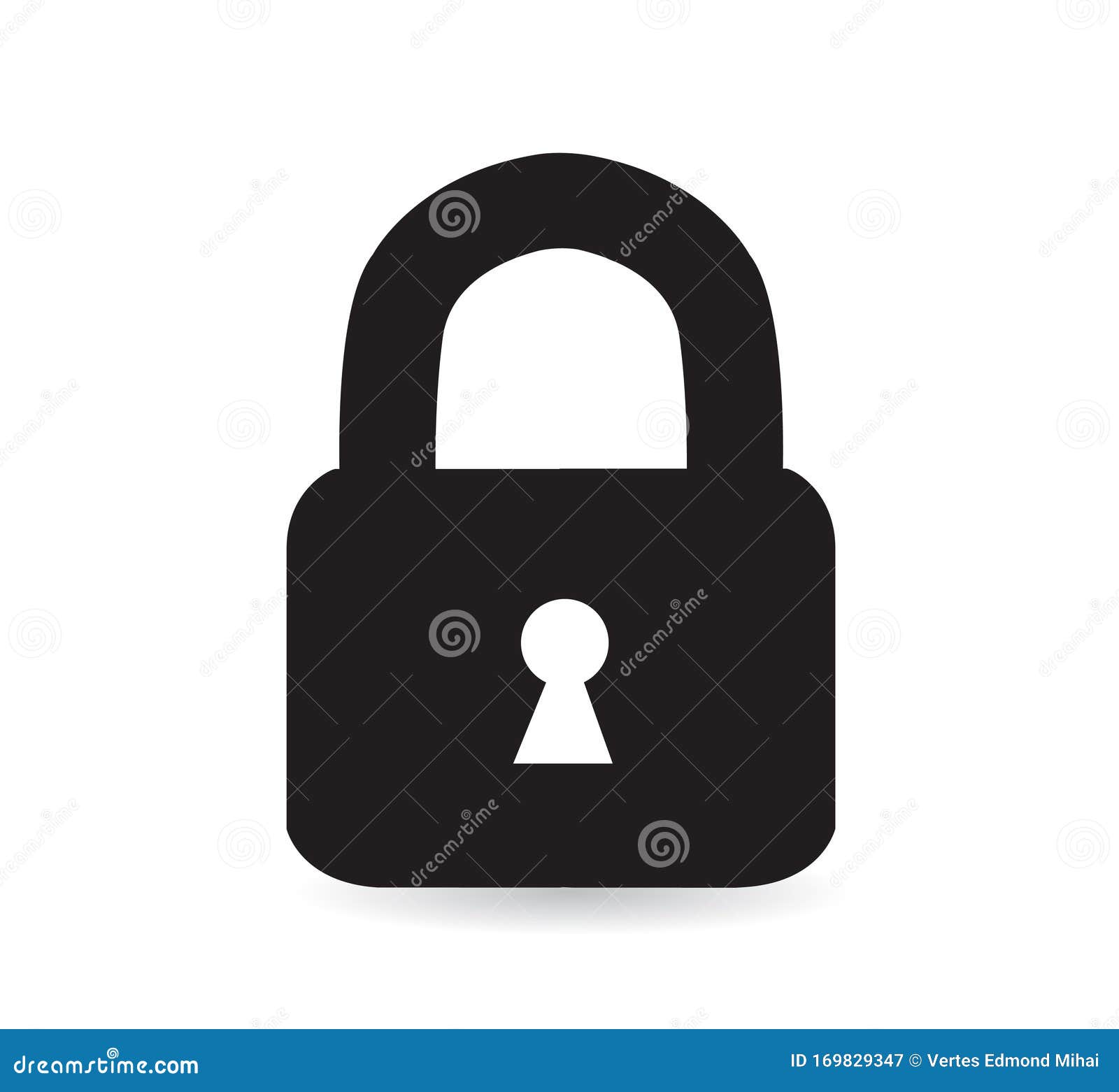 Padlock icon symbol vector stock vector. Illustration of business ...