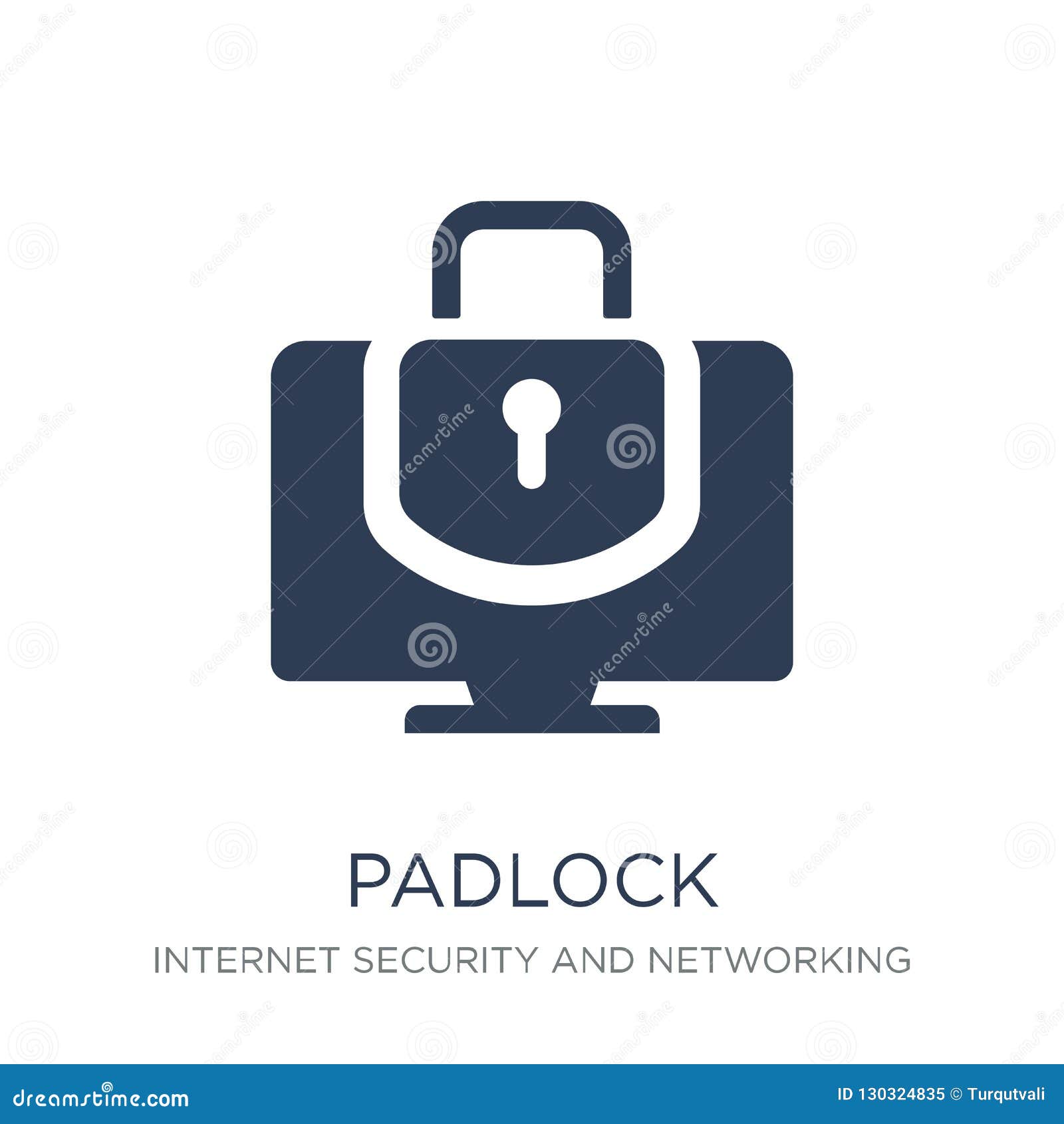 Padlock Icon. Trendy Flat Vector Padlock Icon on White Background from ...