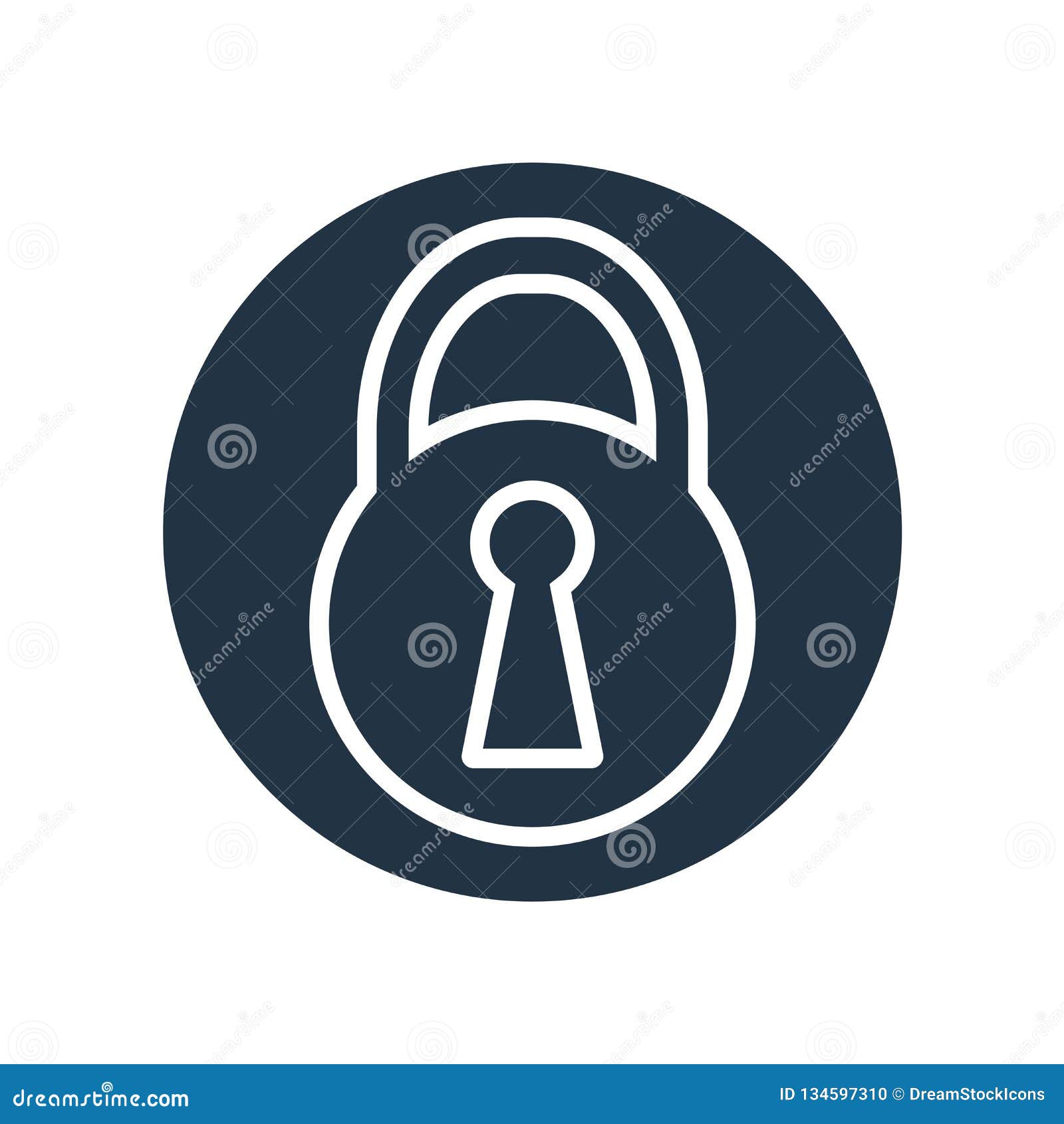 Padlock Icon Vector Isolated on White Background, Padlock Sign Stock ...