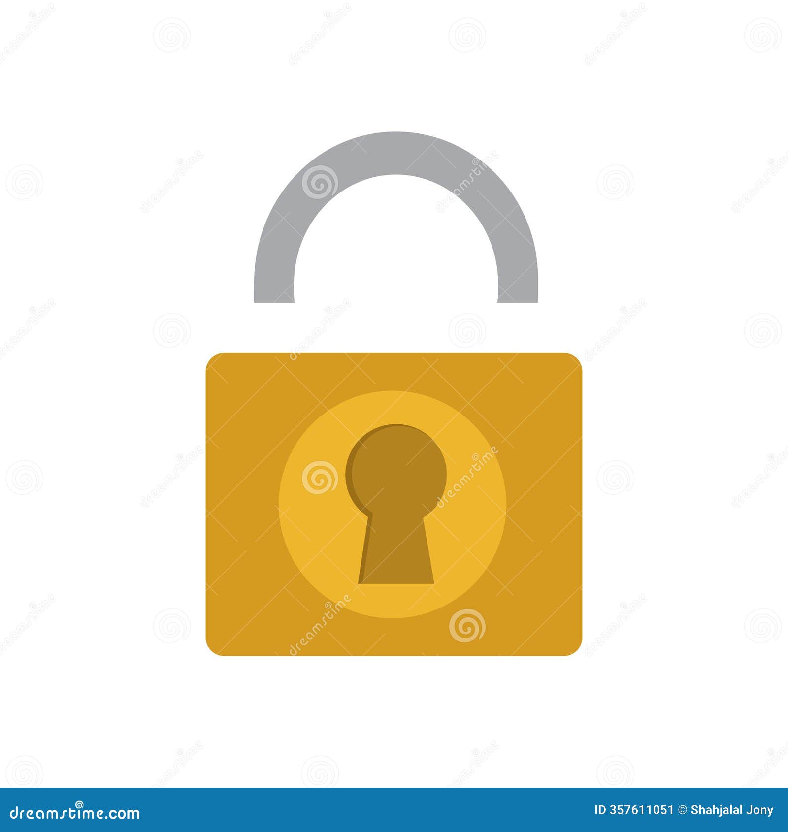 Padlock Icon Vector Isolated on White Background Stock Illustration ...