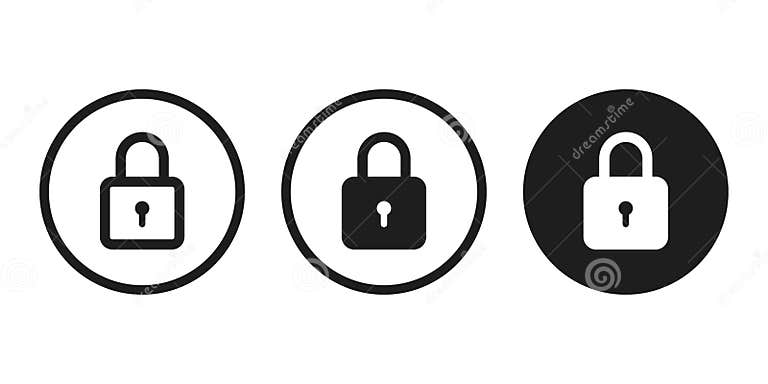 Padlock Icon Vector. Lock Icon Silhouette. Private Access, Restricted ...