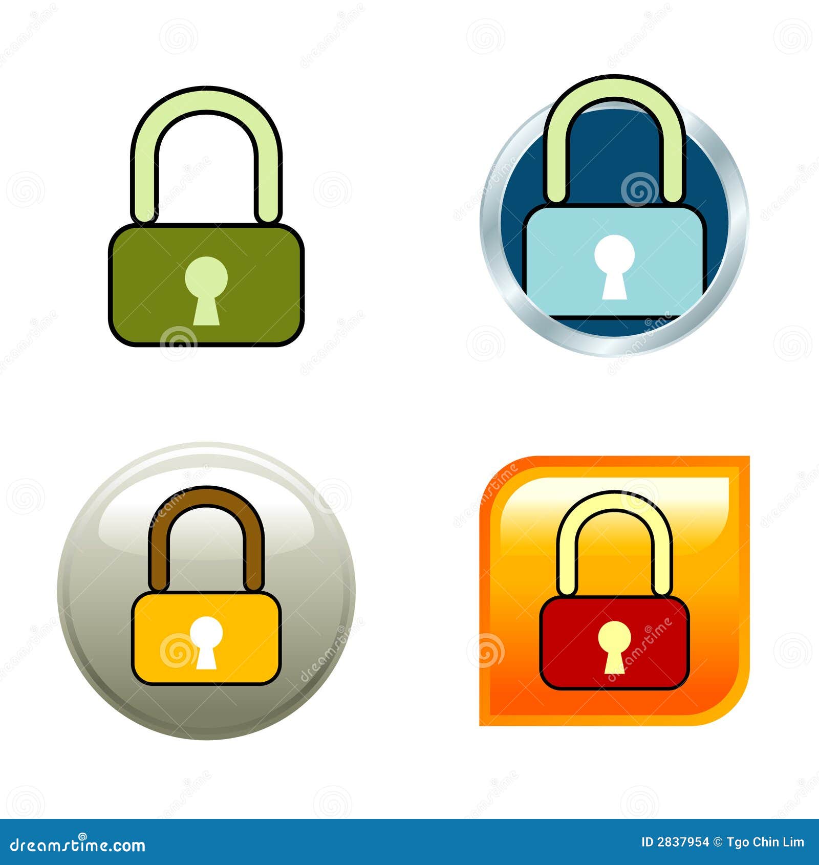Padlock Icons stock vector. Illustration of commerce, button - 2837954