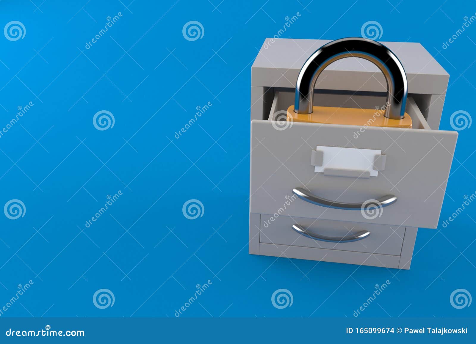 Padlock inside archive stock illustration. Illustration of padlock ...
