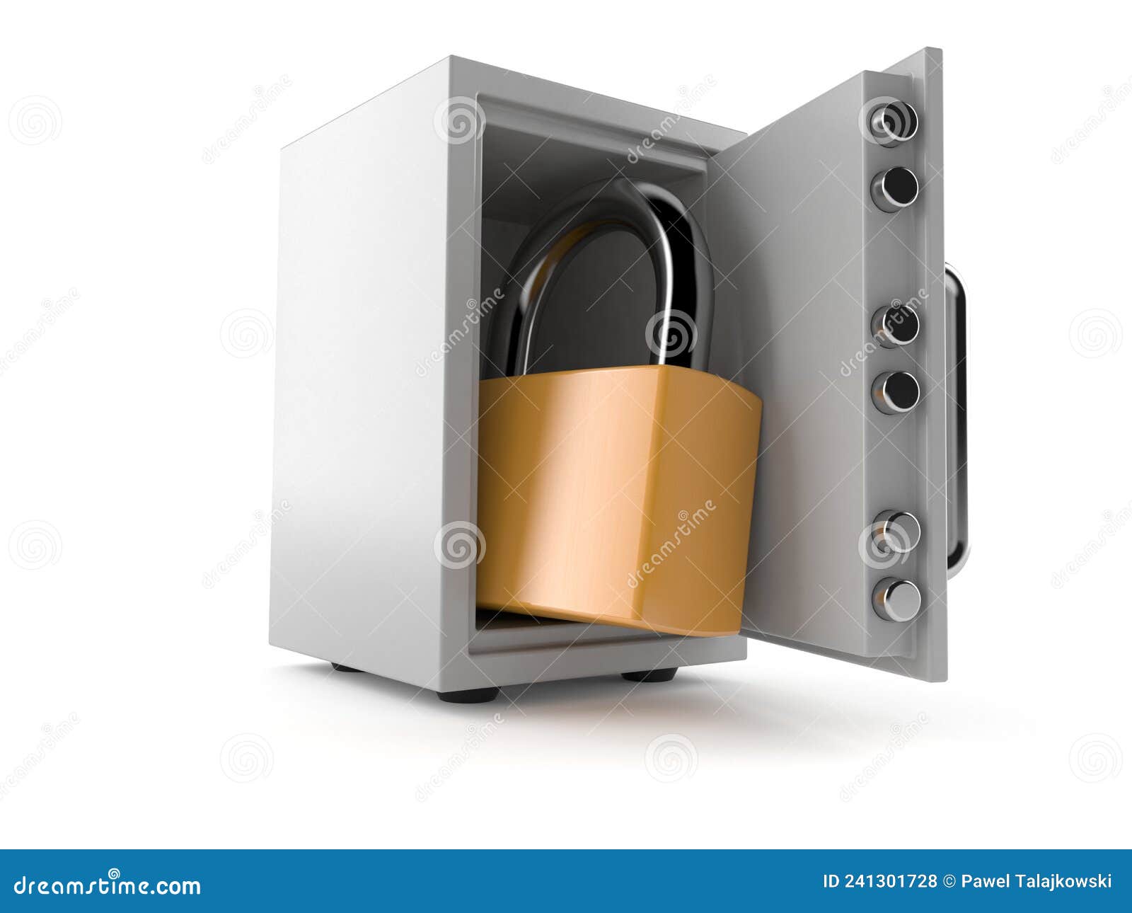 Padlock inside safe stock photo. Image of protect, safe - 241301728